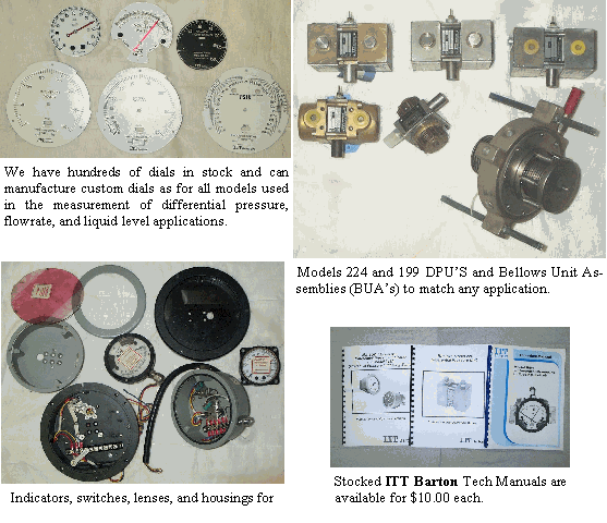 Itt Barton Differential Pressure Gauge REPAIR PARTS
